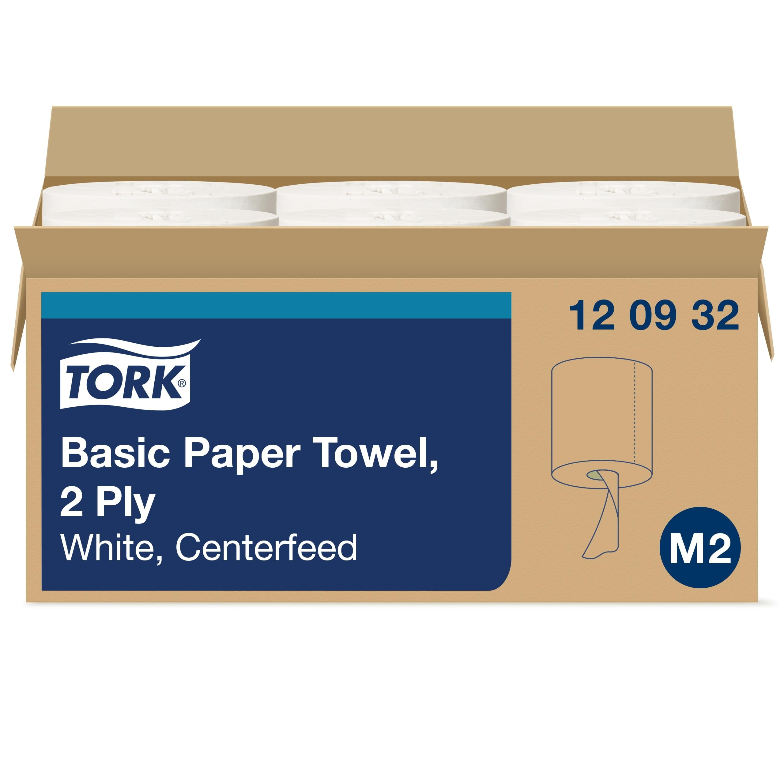 Centerfeed Paper Towels M2 Compatible, 6 Rolls 500 Sheets White, 2 Ply ...