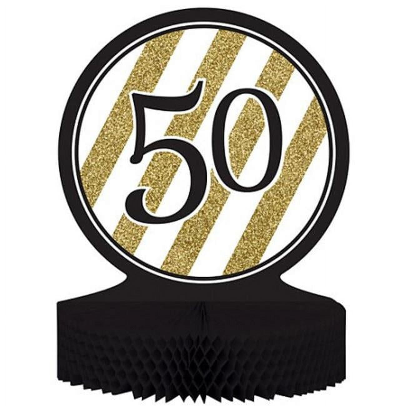 Black & Gold 50Th Birthday Centerpiece - Walmart.com