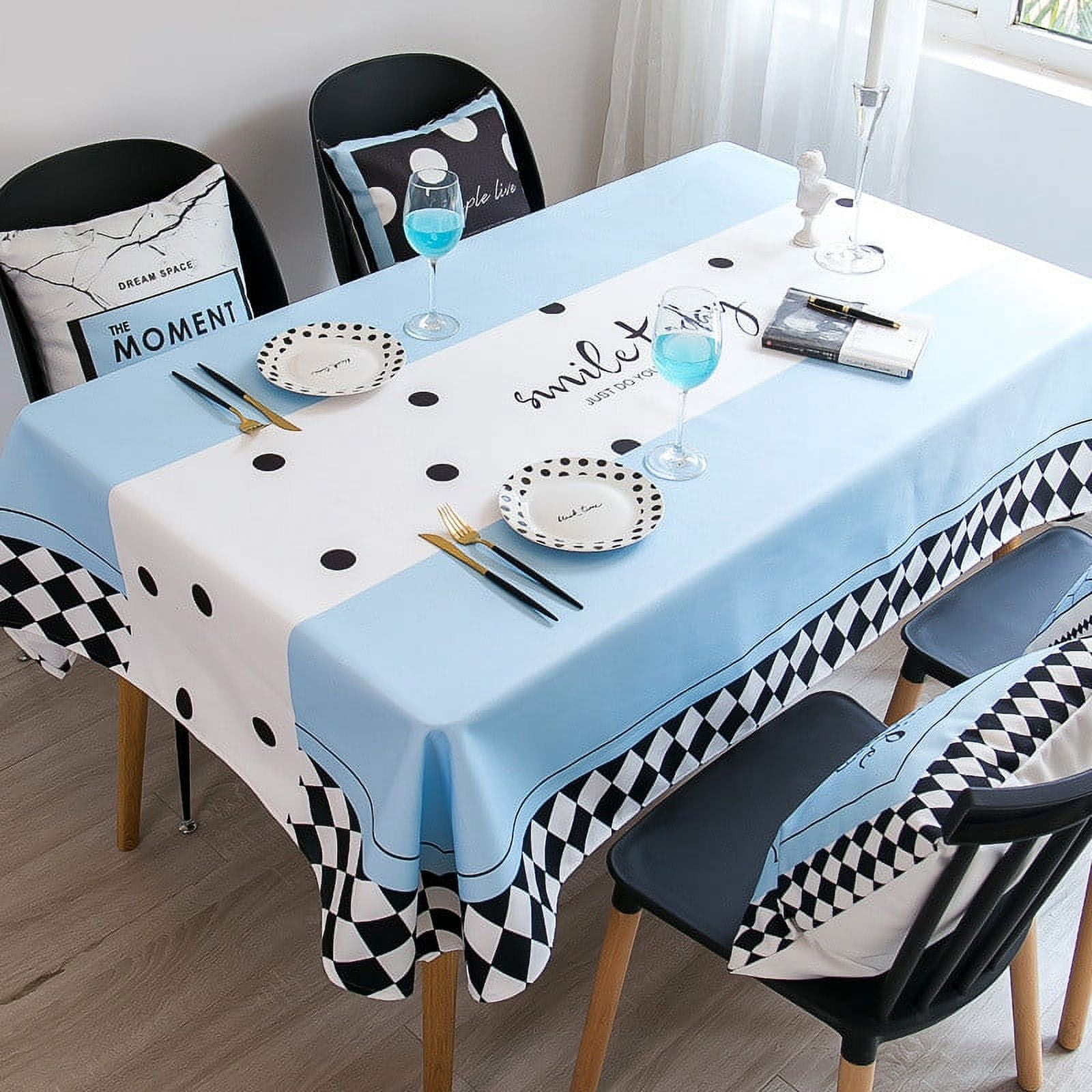 Centerpiece for Table ration Geometric Rectangular Tablecloths Table Cloth Cover Waterproof Desk ...