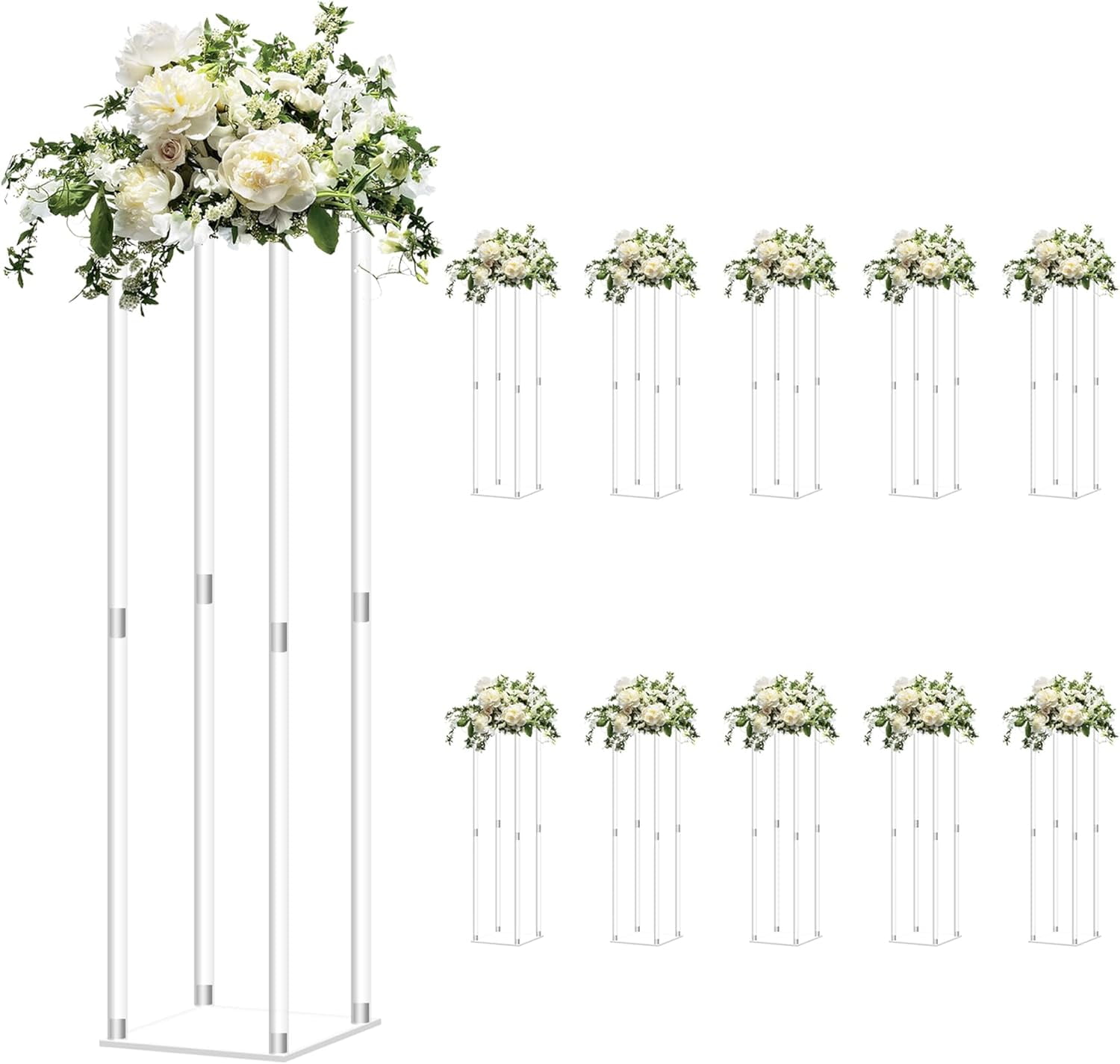 Centerpieces Stand 10 Pcs 23.6in/11.8in Tall Flower Stand for Wedding ...