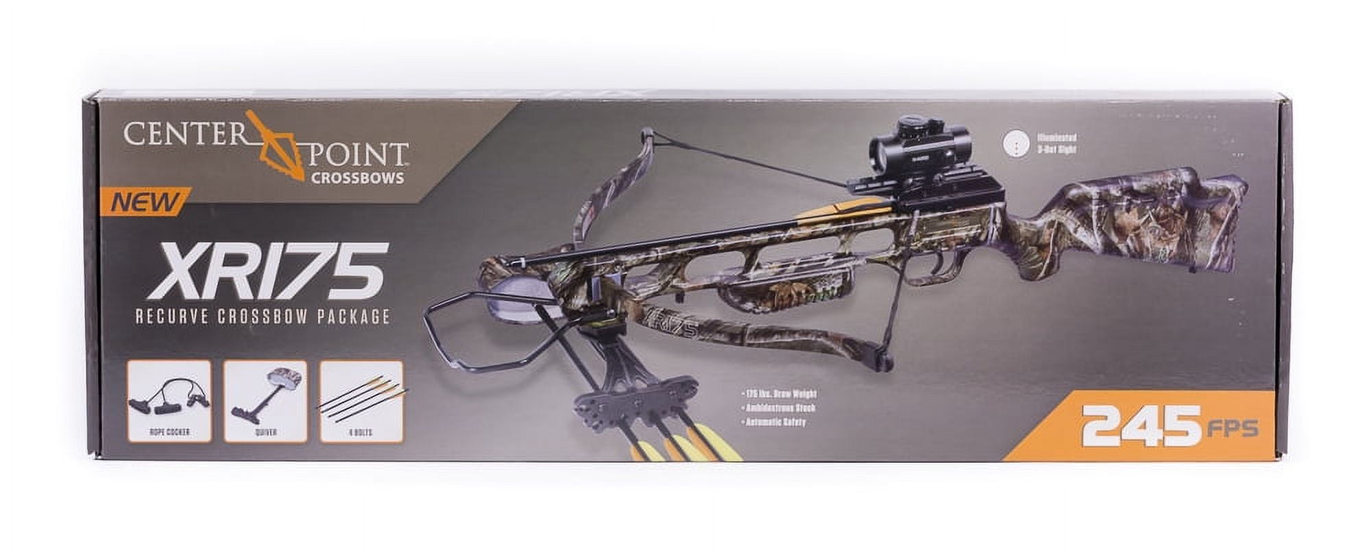 Centerpoint XR175 Recurve Crossbow Bundle, Camo - Walmart.com