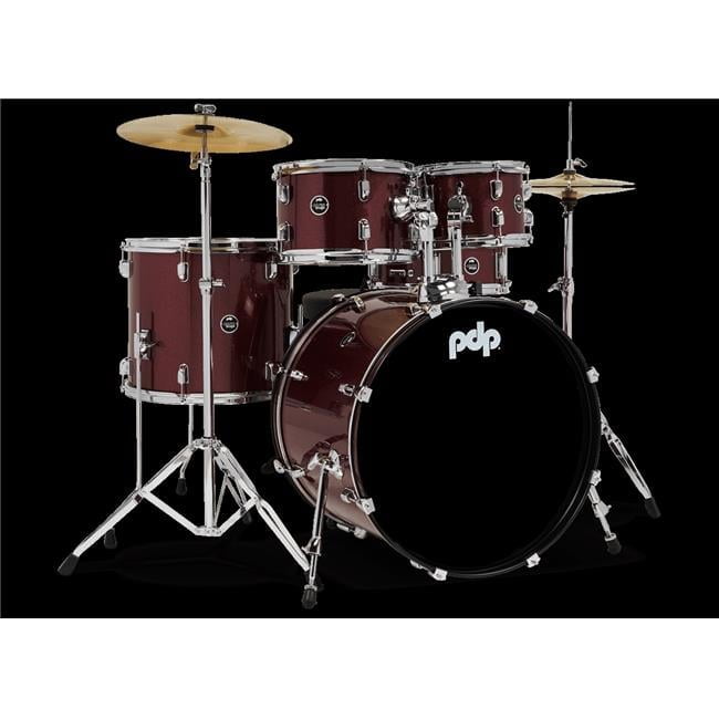 Centerstage with Cymbals & Throne, Ruby Red Sparkle - 5 Piece - Walmart.com