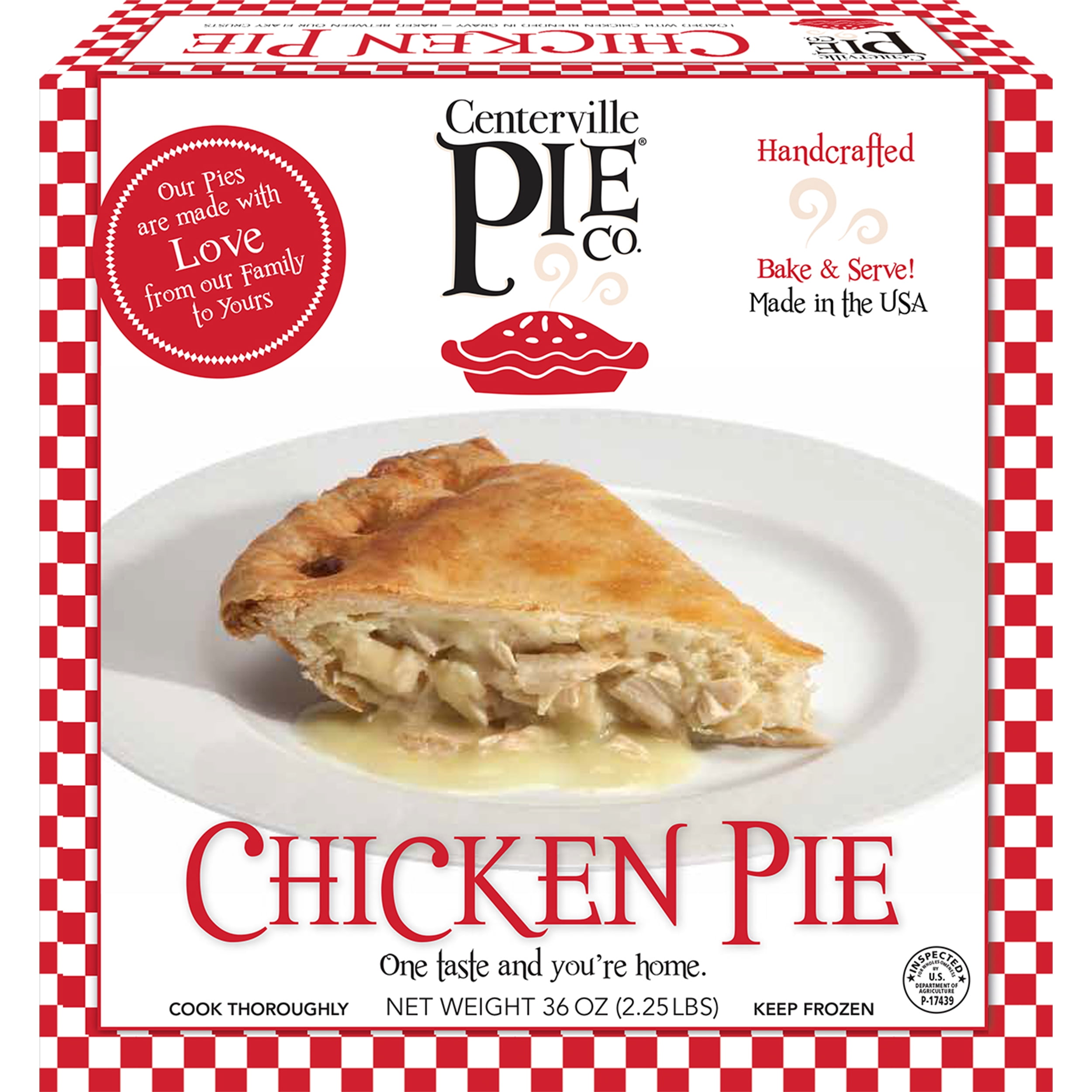 Centerville Frozen Chicken Pie 36 oz. Carton, Ready to Bake - Walmart.com