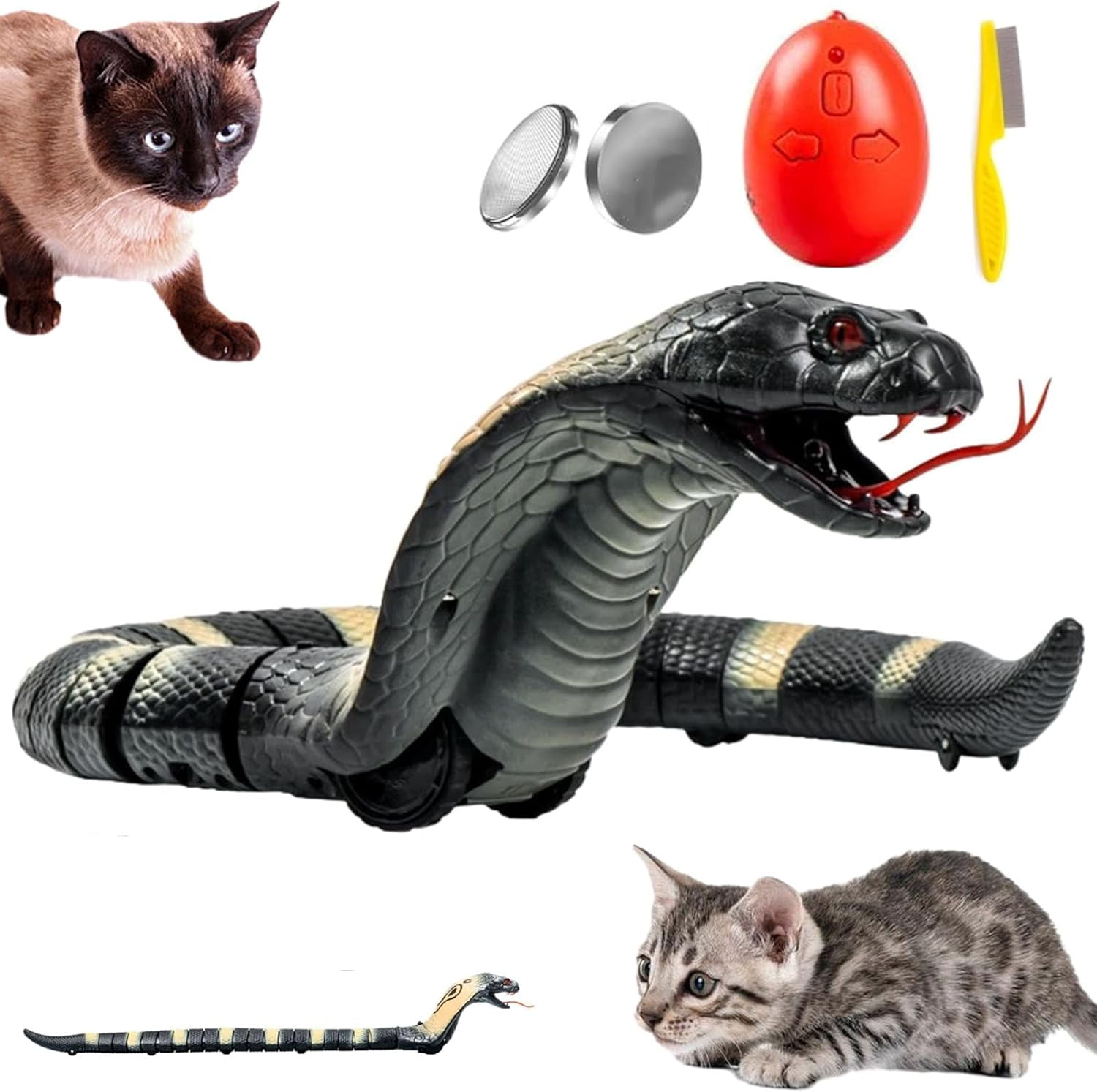 Centipede Cat Toy, Interactive Remote Smart Sensing Snake, Realistic ...