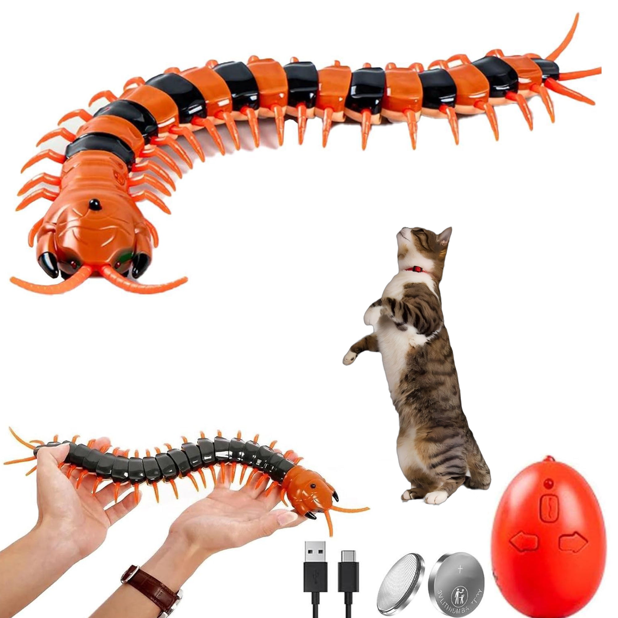 Centipede Cat Toy, Realistic Simulation Smart Sensing Remote Control ...
