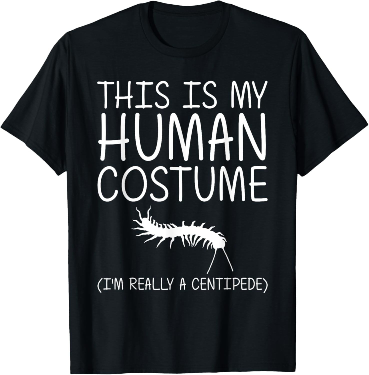 Centipede Easy Halloween Human Costume Arthropod DIY Gift T-Shirt ...