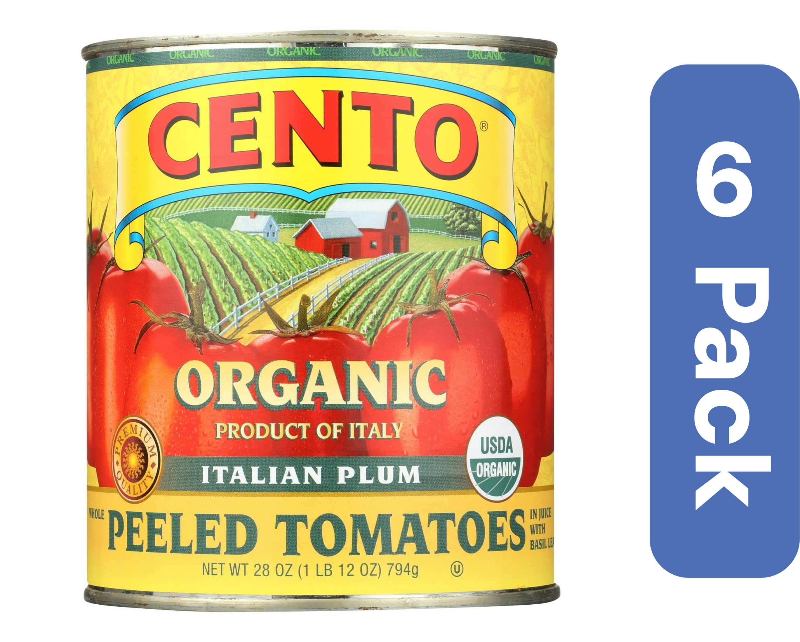 Cento Organic Whole Tomatoes 28 oz (Pack Of 6) - Walmart.com