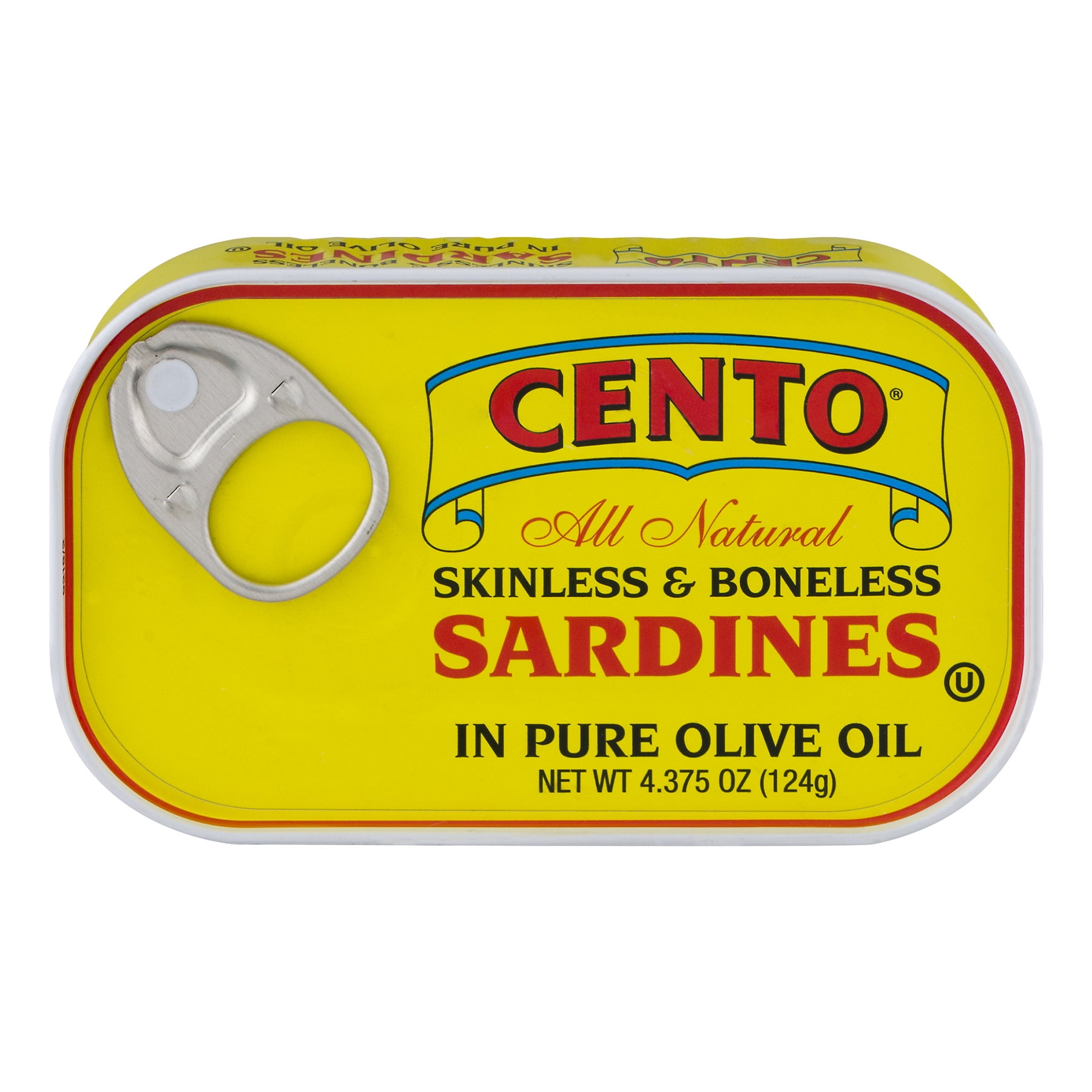 Cento Skinless Boneless Sardines in Olive Oil, 4.375 oz Pack Of 25 ...