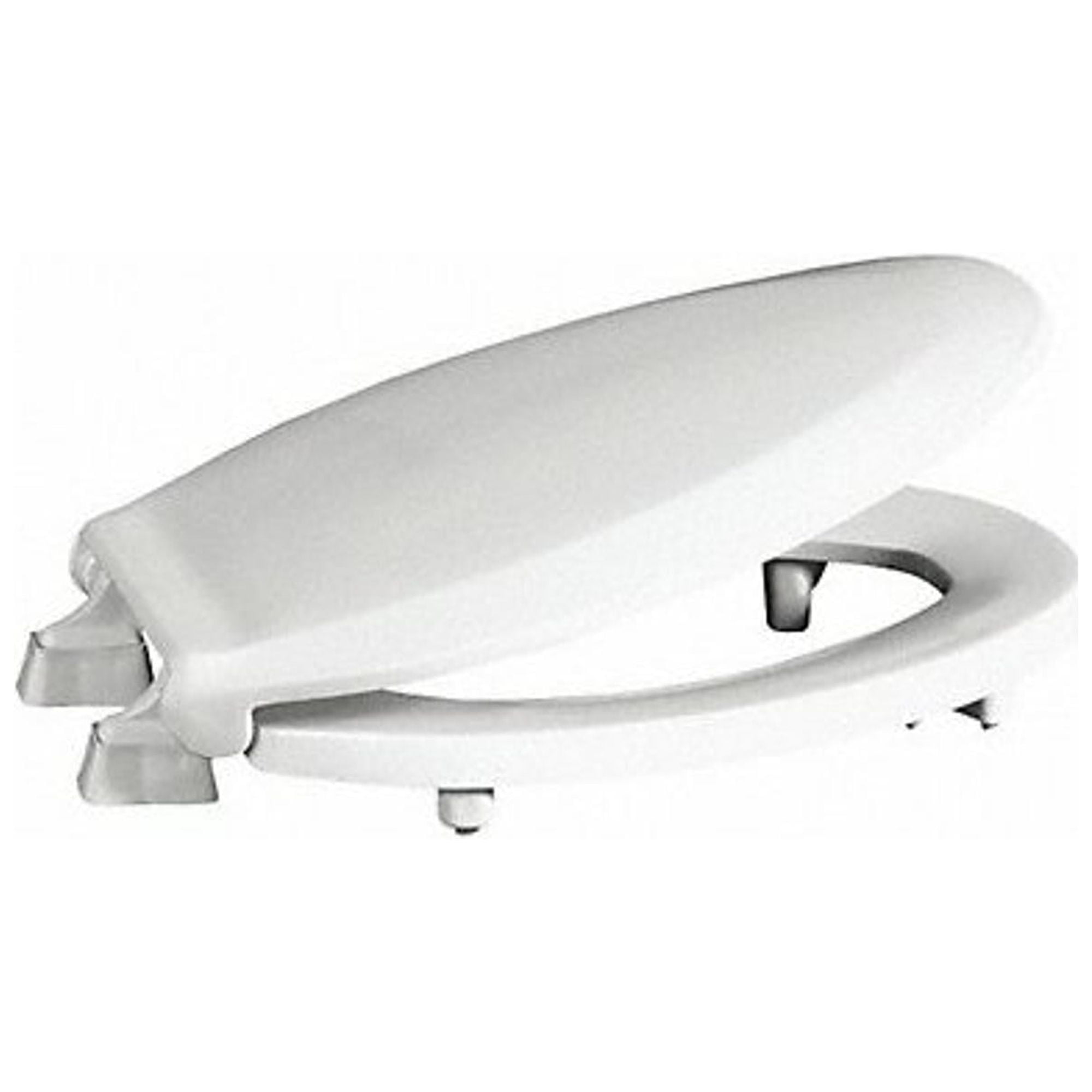 Centoco Toilet Seat, Elongated, Closed Front, White, Stainless Steel ...