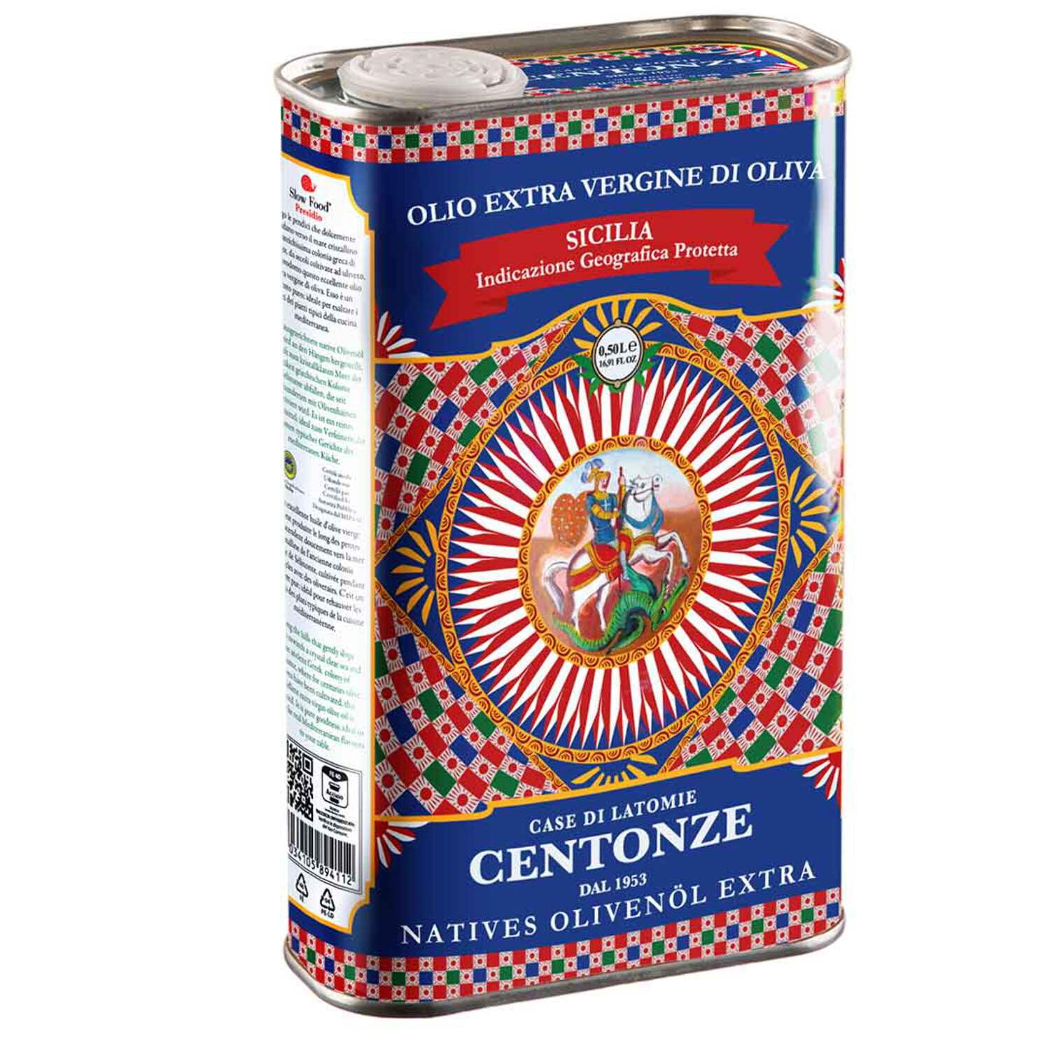 Centonze, 'Case di Latomie' I.G.P. Extra Virgin Olive Oil, Iconic Tin ...