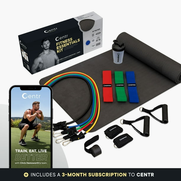Centr by Chris Hemsworth Fitness Essentials Kit Home Workout Equipment ...