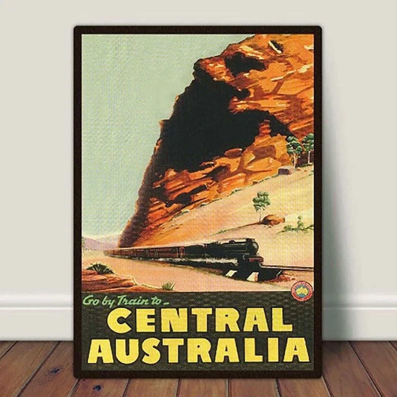 Central Australia Train Poster Art Home Decor Vintage Gift Living Room ...