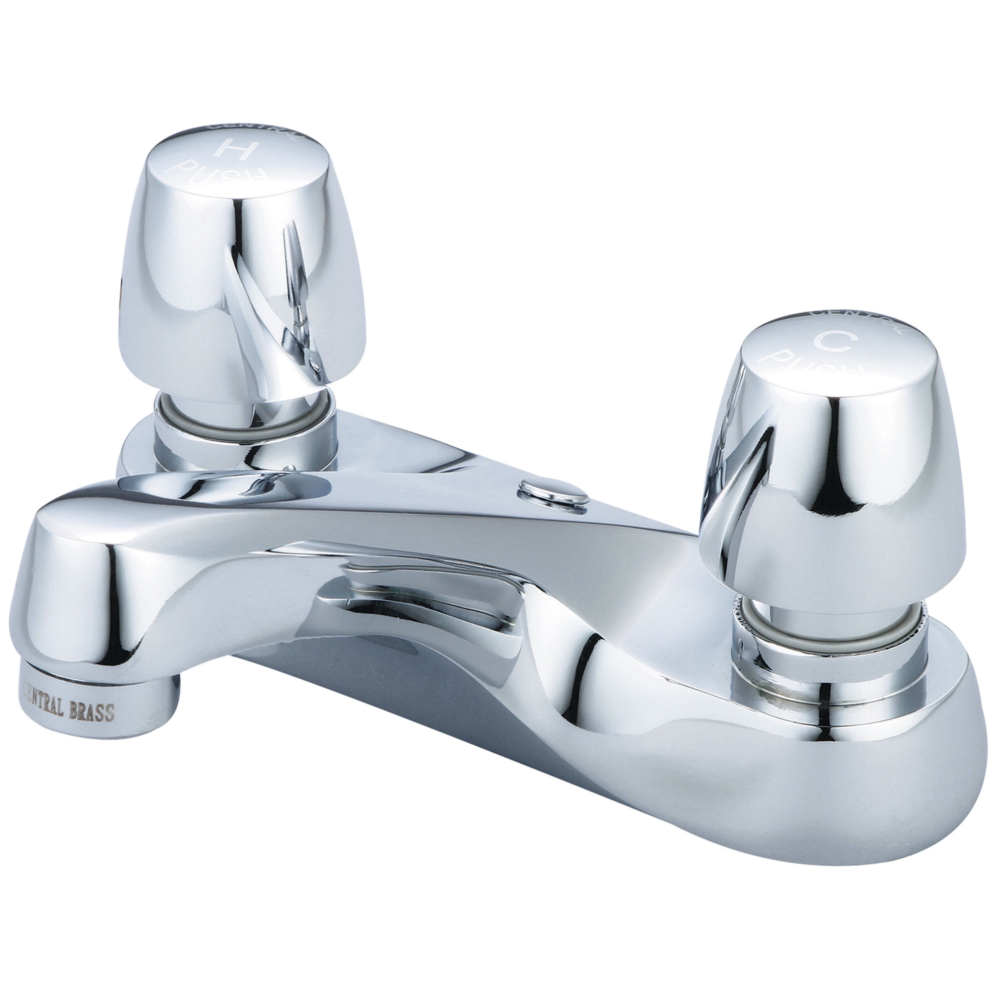 Central Brass 3137-An2 1.5 GPM Double Handle Slow-Close Bathroom Faucet ...