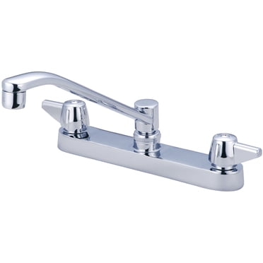 Central Brass Kitchen Faucet With 8 In. Centers And 8 In. D-Style Spout ...
