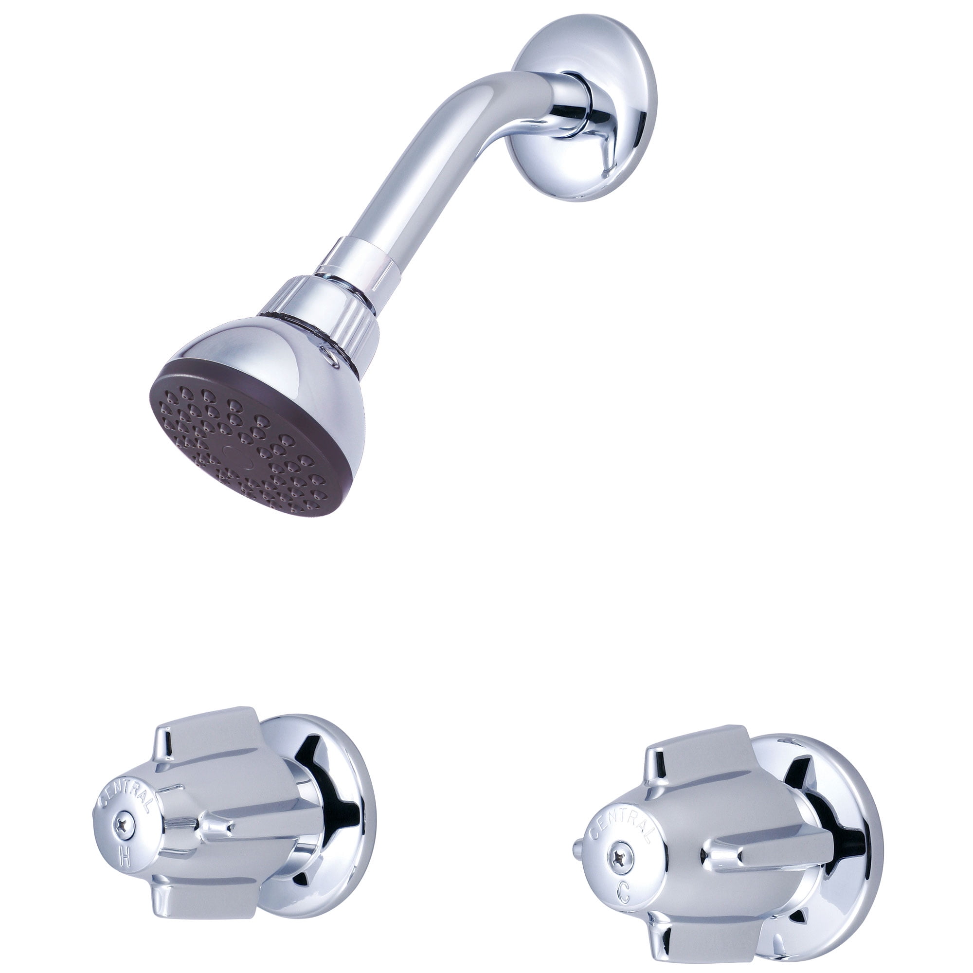 Central Brass 80826 Double Handle Shower System - Chrome - Walmart.com