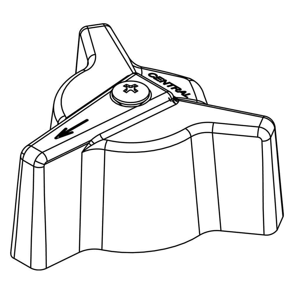 Central Brass G-521-Bwd 3-Point Lever Handle - Chrome - Walmart.com