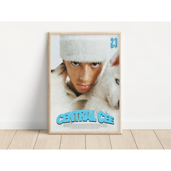 Central Cee Blue Eye Winter Style Poster, Modern UK Rap Wall Art, Size ...