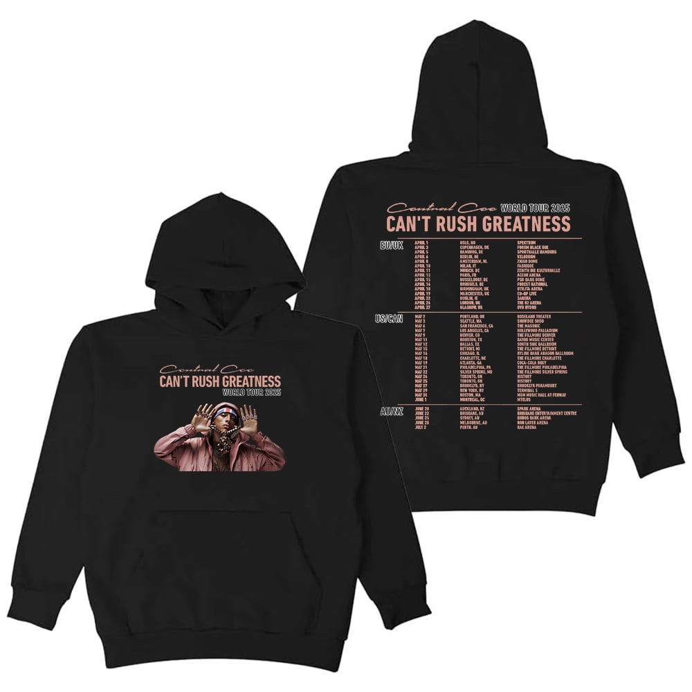 Central Cee Can't Rush Greatness World Tour Hoodie Long Sleeve ...