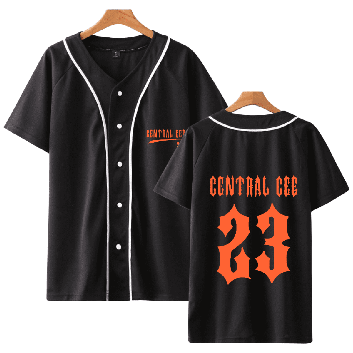 Central Cee Merch Short Baseball Shirts 2024 Tour Merch 23 Short Sleeve ...