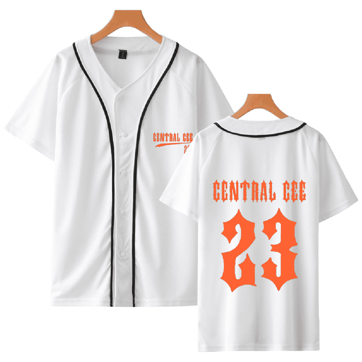 Central Cee Merch Short Baseball Shirts 2024 Tour Merch 23 Short Sleeve ...
