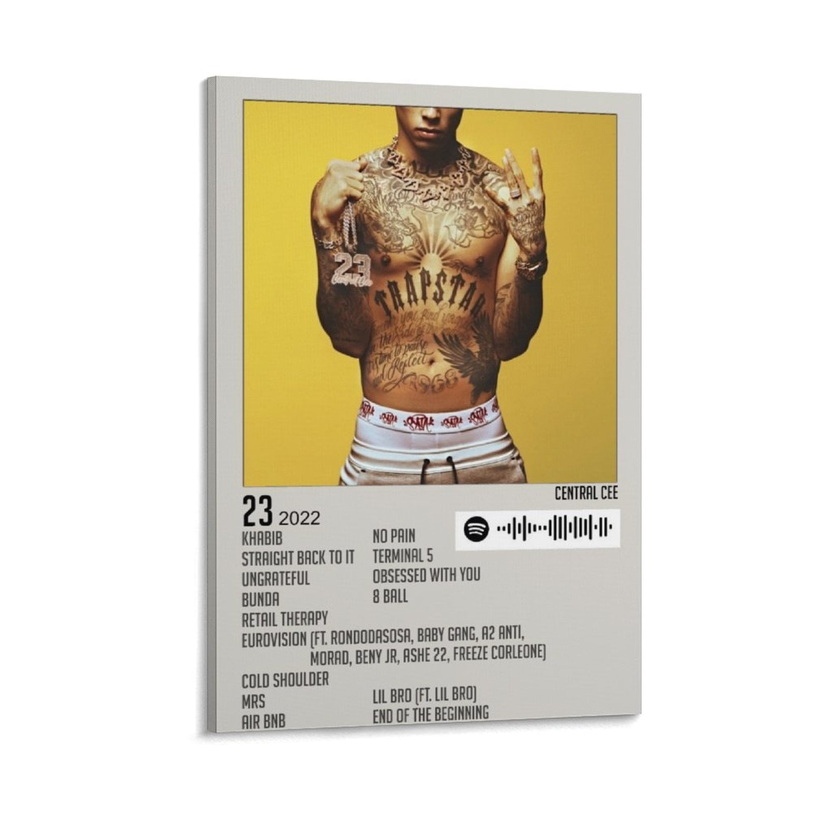 Central Cee Posters Print Photo Art Painting Canvas Poster Home ...