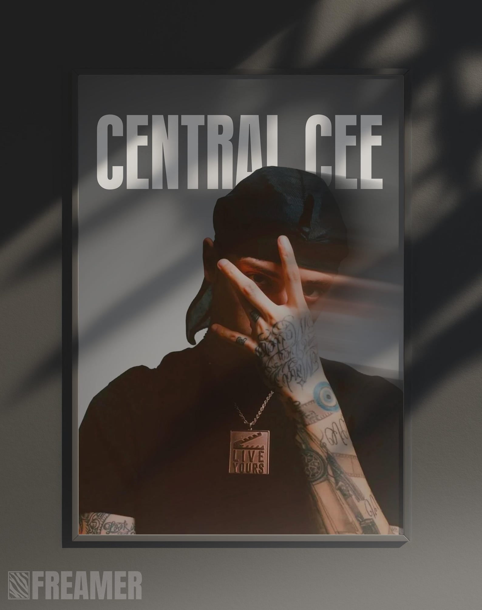 Central Cee Urban Music Poster, Minimal Rap Icon Illustration Wall Art ...