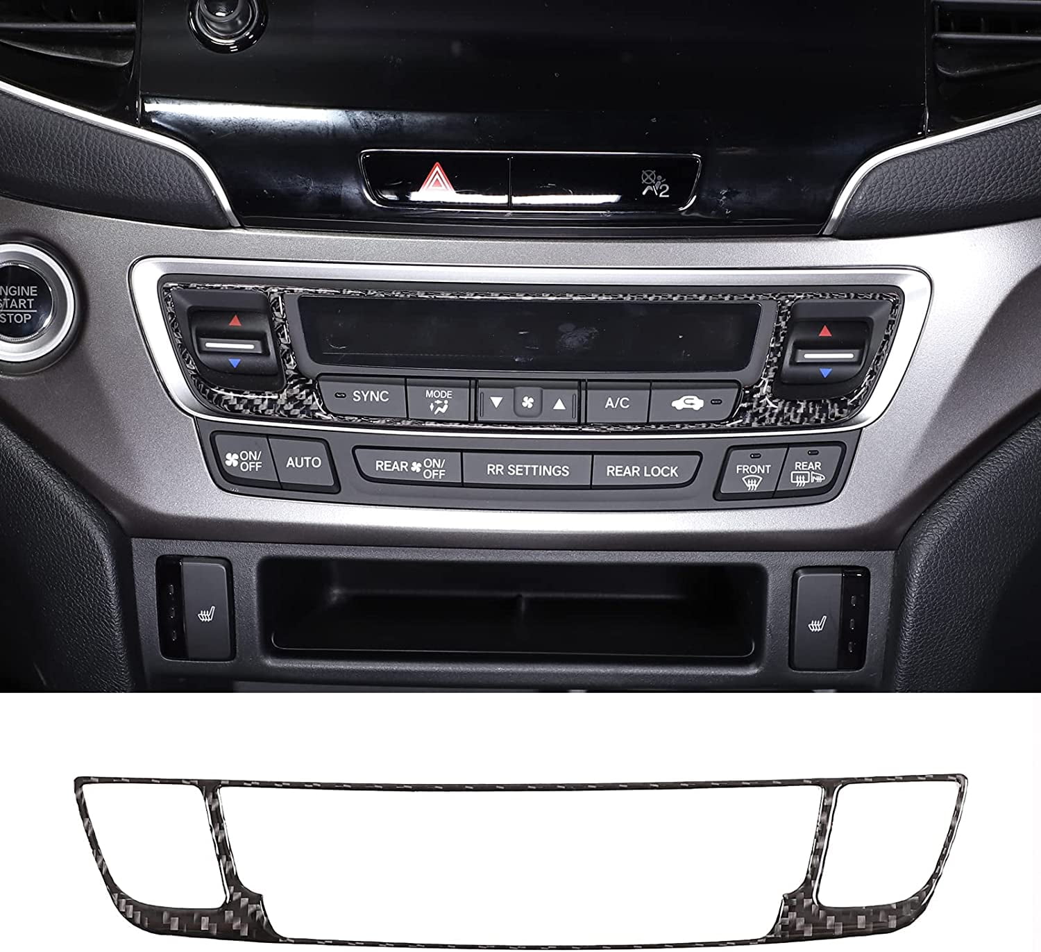 Central Control Air Conditioning Switch Frame Sticker for Honda Pilot ...