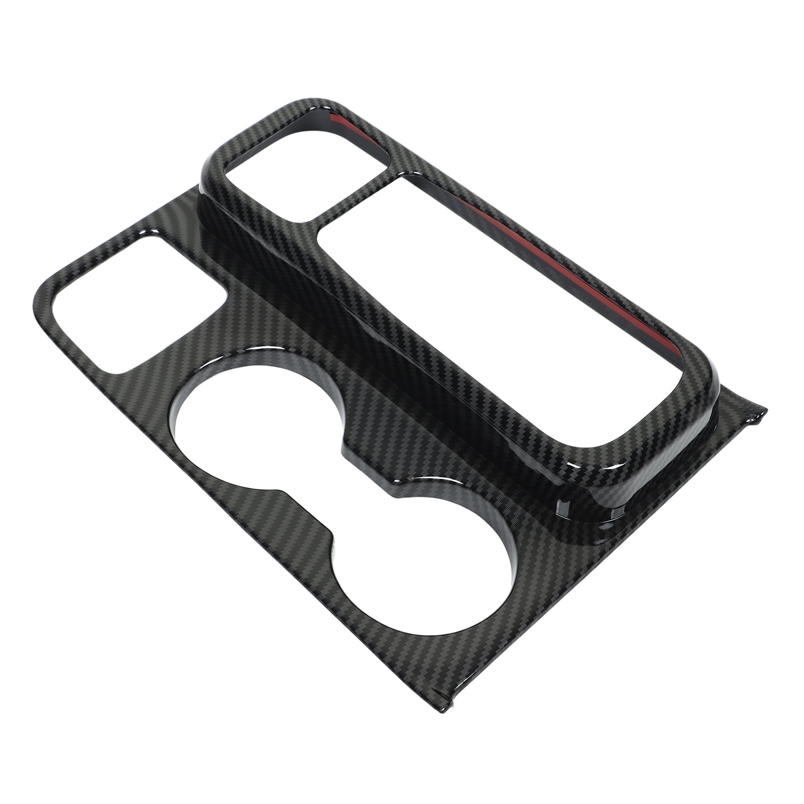 Central Control Gear Shift Panel Trim Carbon Fiber Style Cup Holder ...