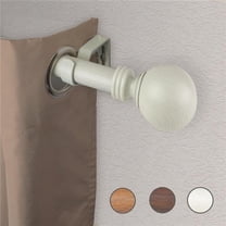 Central Design W100-76-28W1 1 in. Dia. Ozi Faux Wood Curtain Rod, Pearl ...