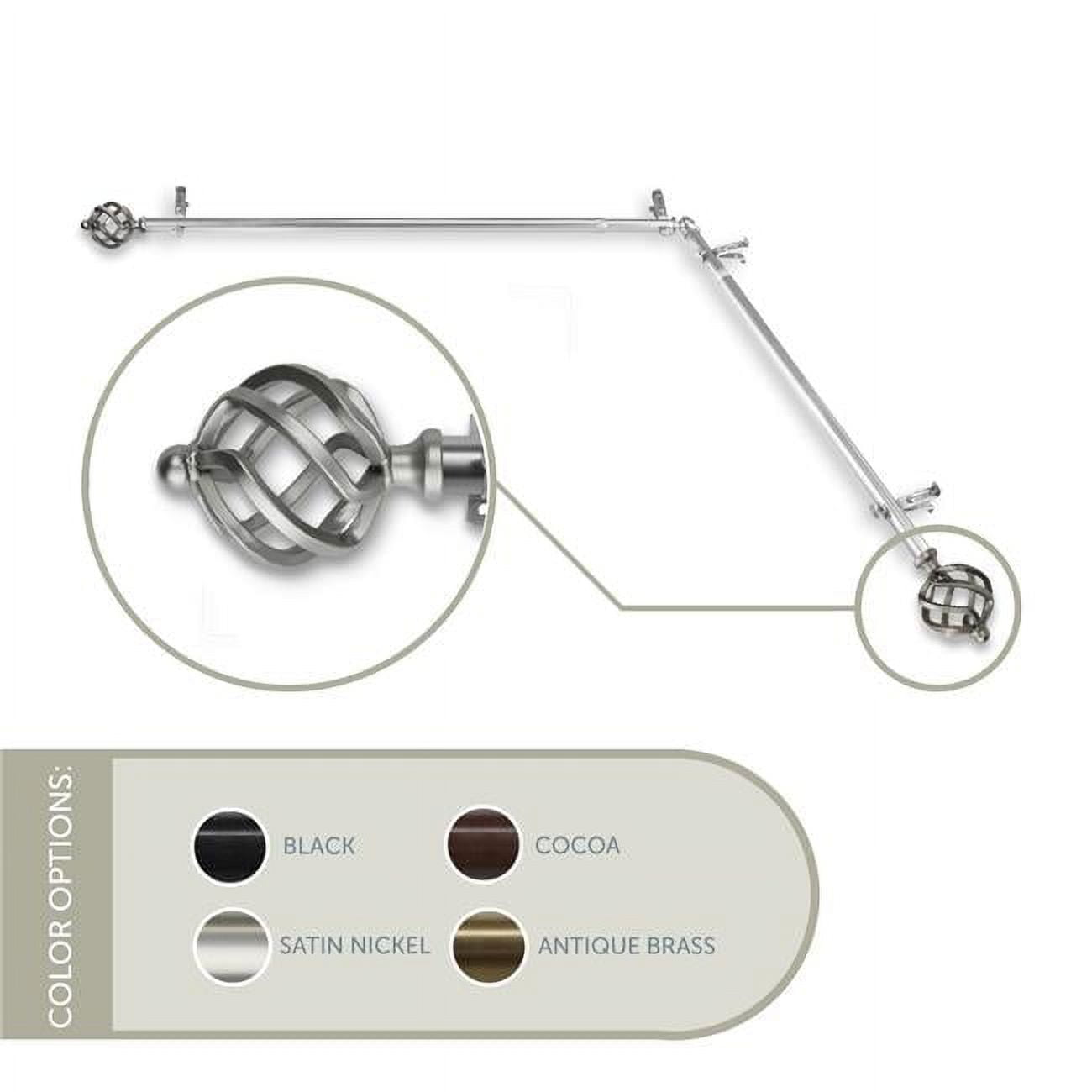 Central Design 4842-665-CORNER 0.8125 in. Giro Corner Window Curtain ...