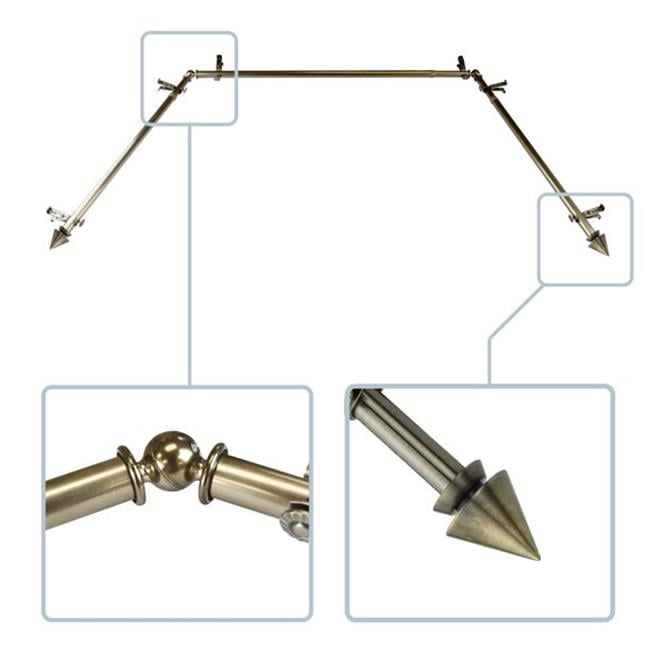 Central Design ABAY-65-4D 0.8125 in. Jacob Bay Window Double Curtain ...