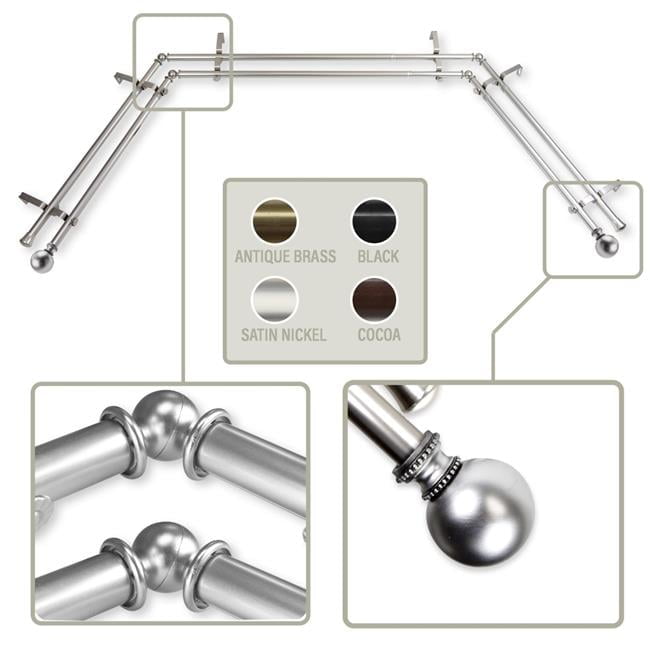 Central Design ABAY-83-5D 0.8125 in. Julian Bay Window Double Curtain ...