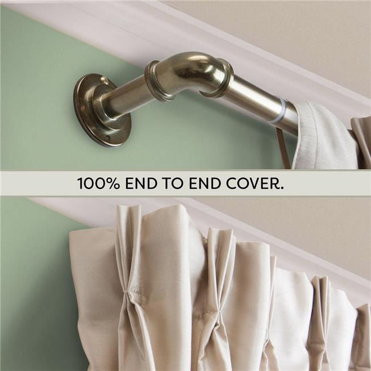 Central Design BOT100-484 1 in. Blackout Curtain Rod with 48 to 84 in ...
