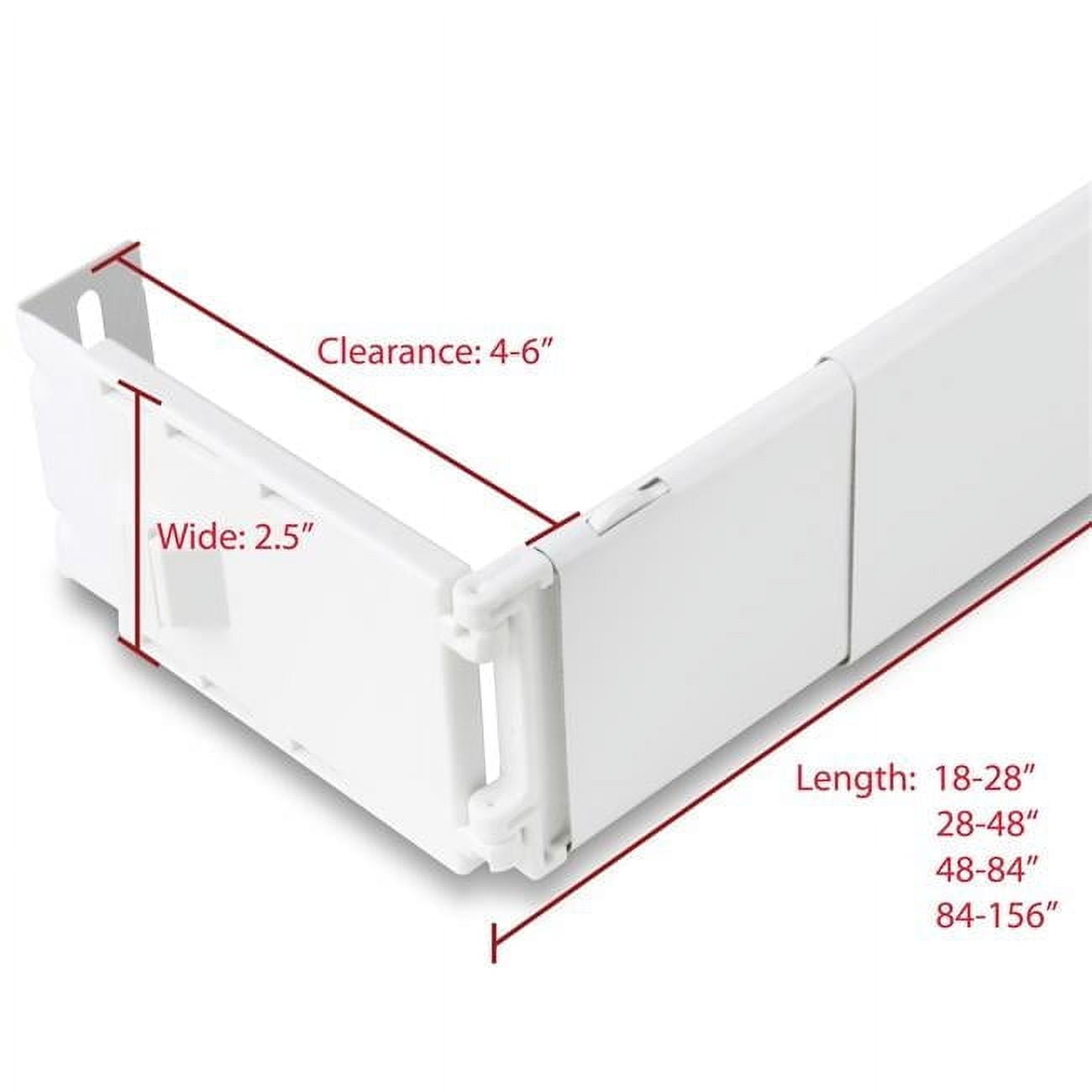 Central Design Heavy-Duty Wide Pocket Curtain Rod, 84 to 156 in., 2.5 ...