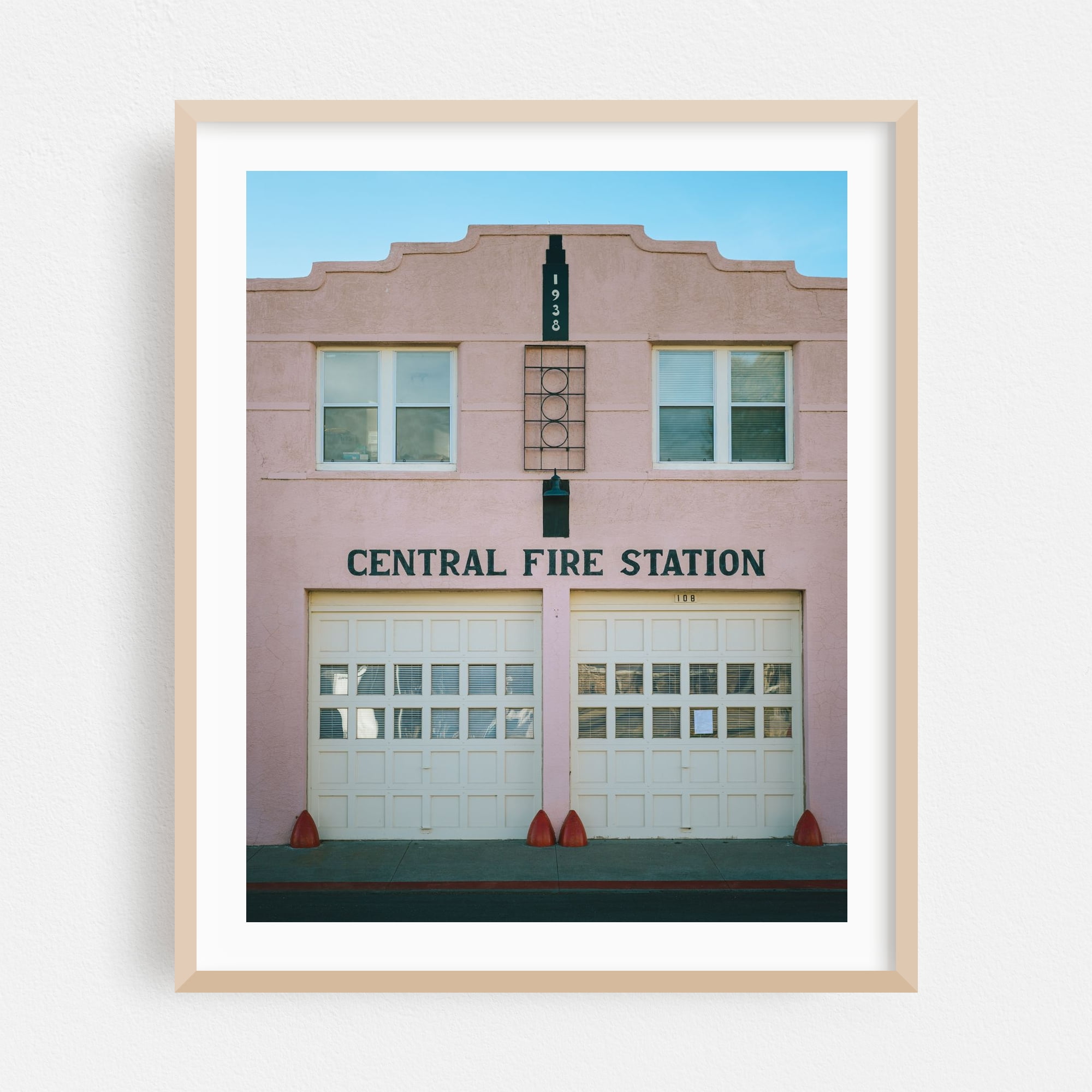 Central Fire Station, Marfa - Marfa Texas Photography Oak Framed Wall ...