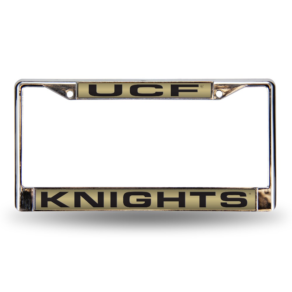 Central-Florida Knight's UCF Chrome Metal Laser Cut License Plate Frame ...