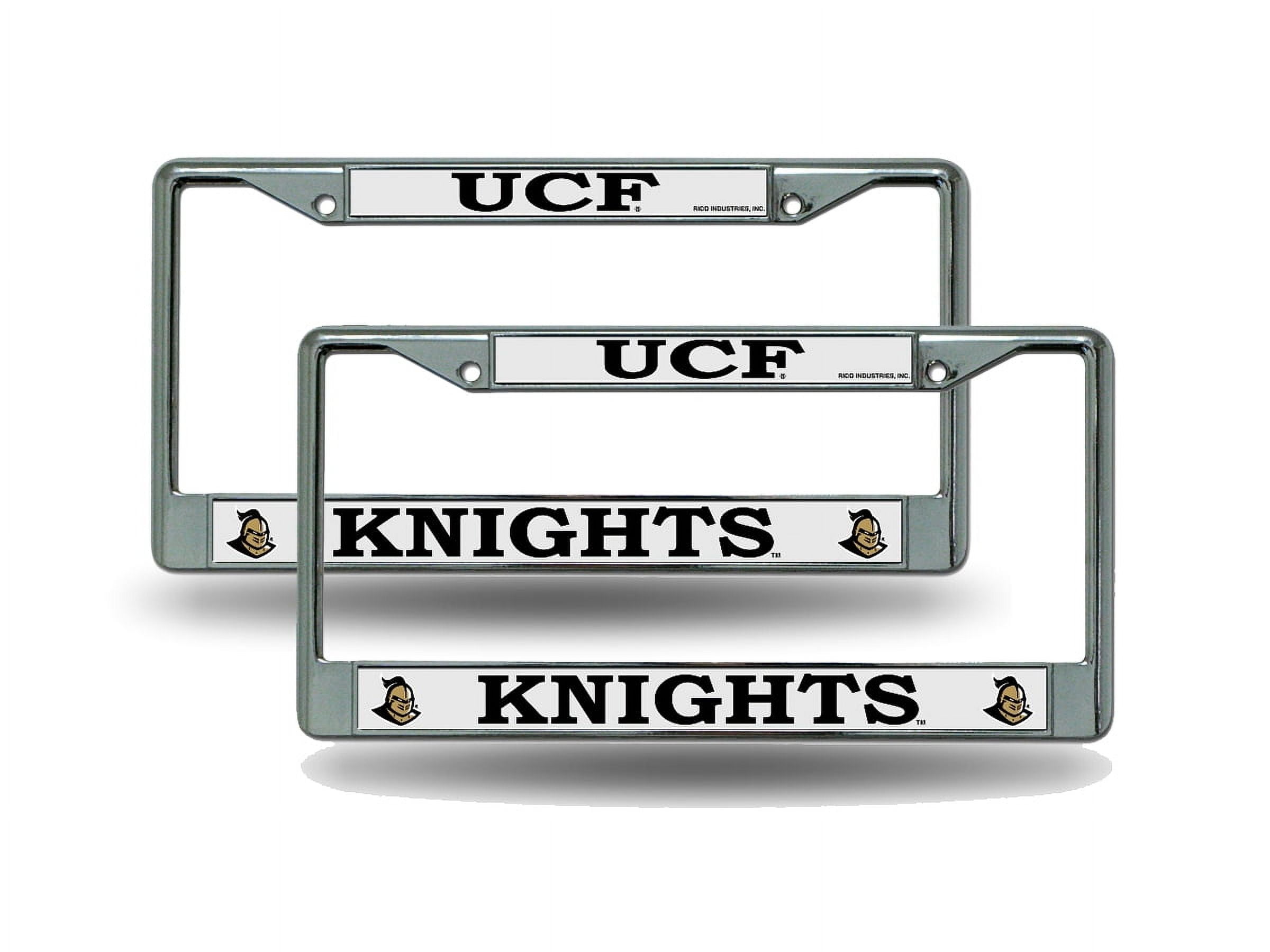 Central-Florida UCF Knight's Chrome Metal License Plate Frame - Set of ...