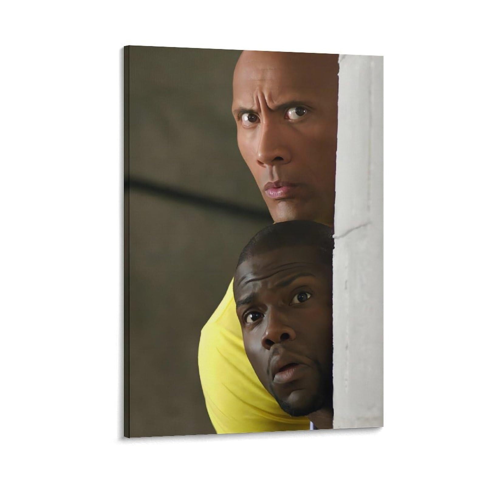 Central Intelligence Comedy Movie Dwayne Johnson And Kevin Hart Canvas ...