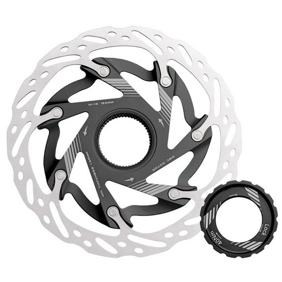 Central Locking Bike Brake Rotor 160/140mm Bicycles Hydraulic Disc Brake Rotor Replacement ...