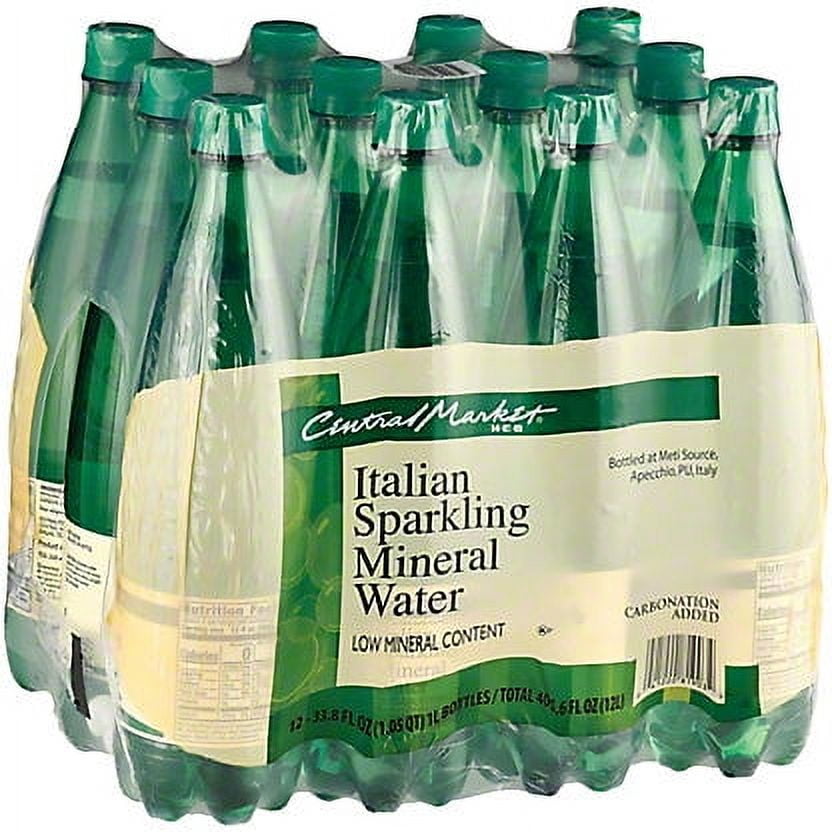 Central Market Italian Sparkling Mineral Water 1 L Bottles, 12 pk - Walmart.com