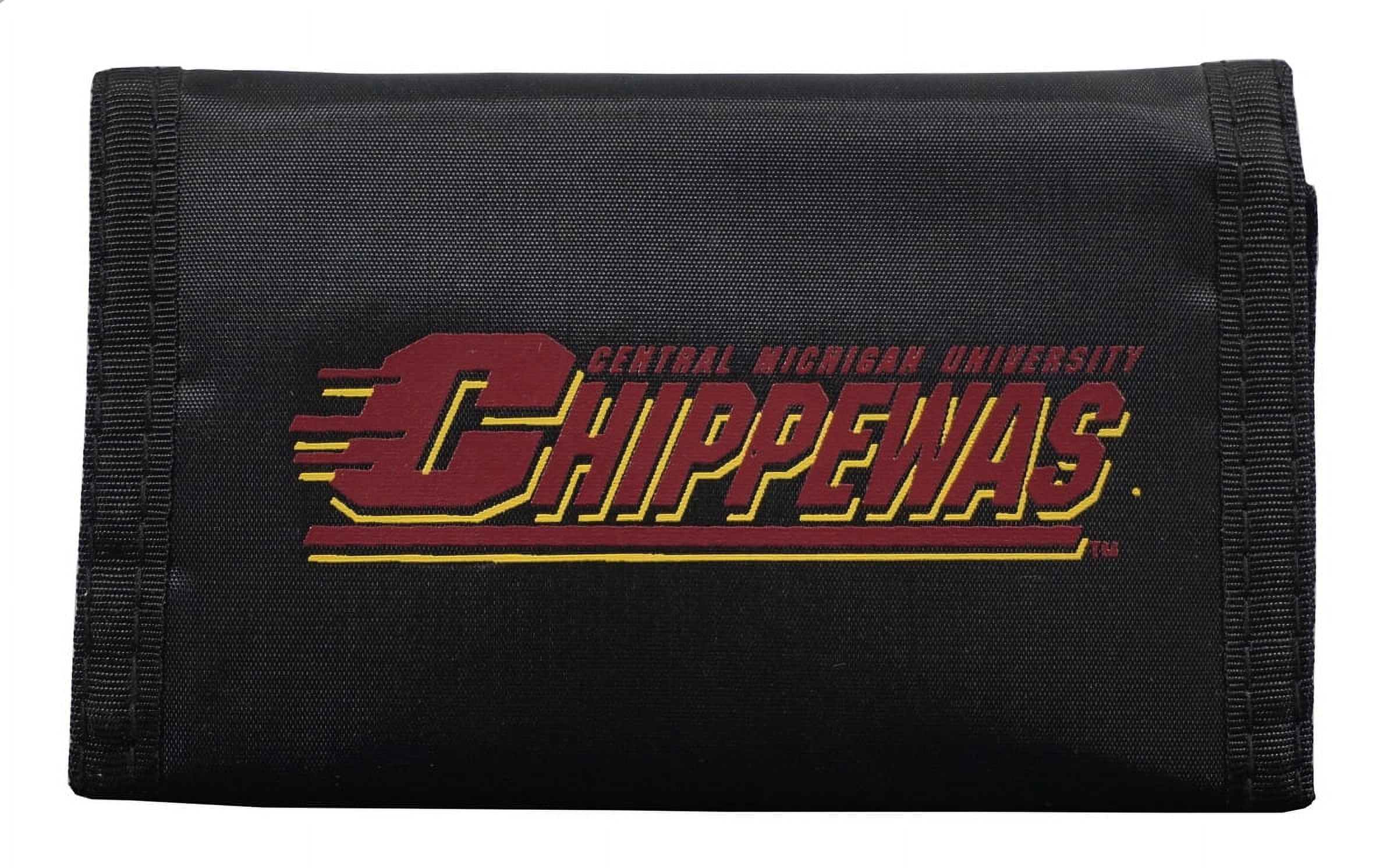Central Michigan NCAA Chippewas 3x5 Slim Nylon Trifold Wallet for both ...