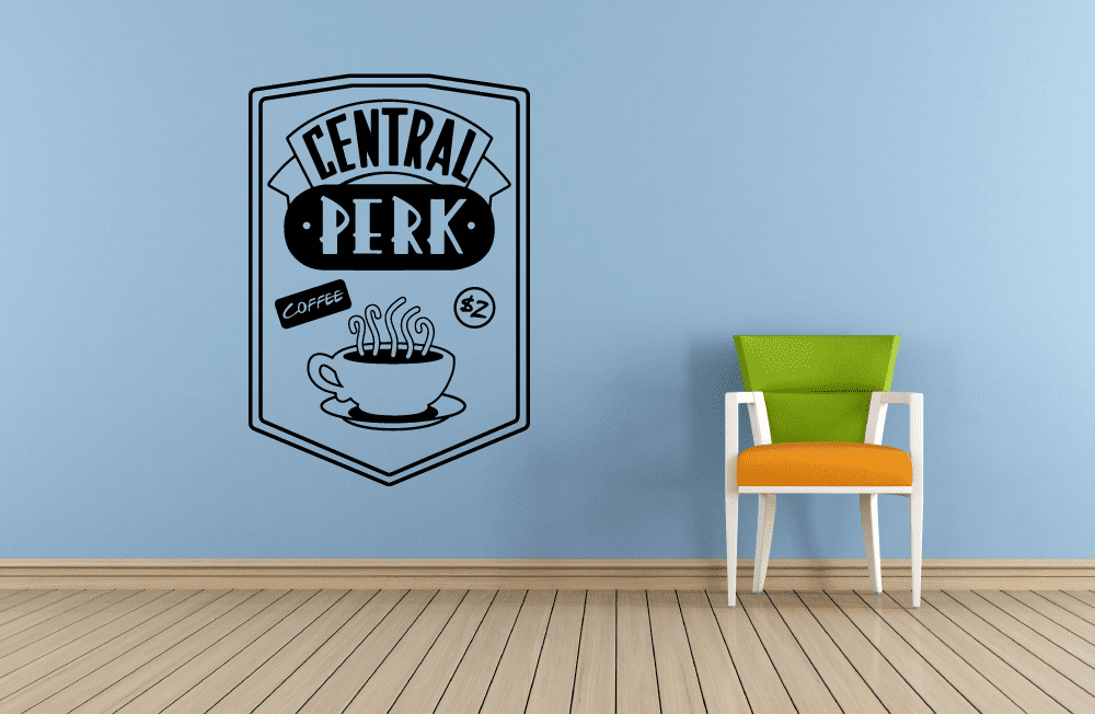 Central Perk Coffee Cafe FRIENDS TV Show Series Quote Wall Stickers ...