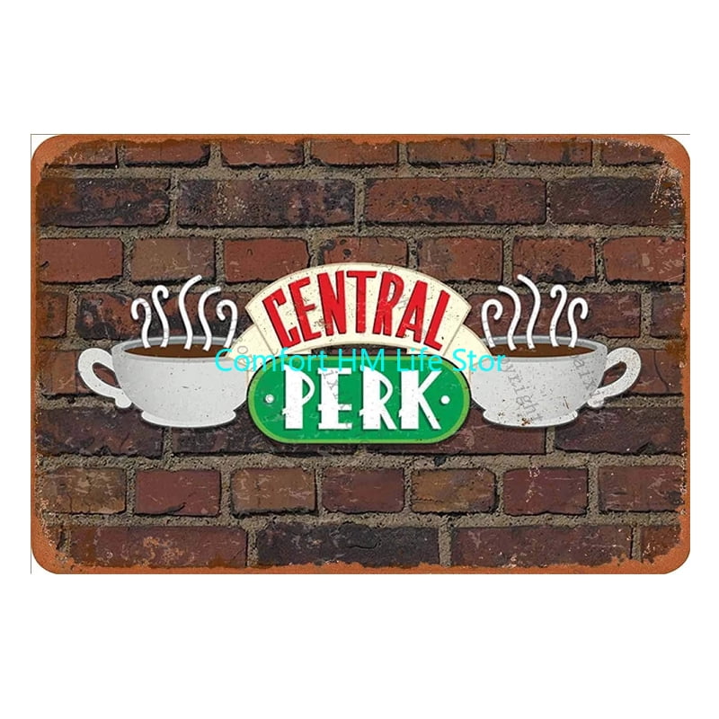Central Perk Retro Aluminum Sign Vintage Poster Plaque Wall Decor for ...