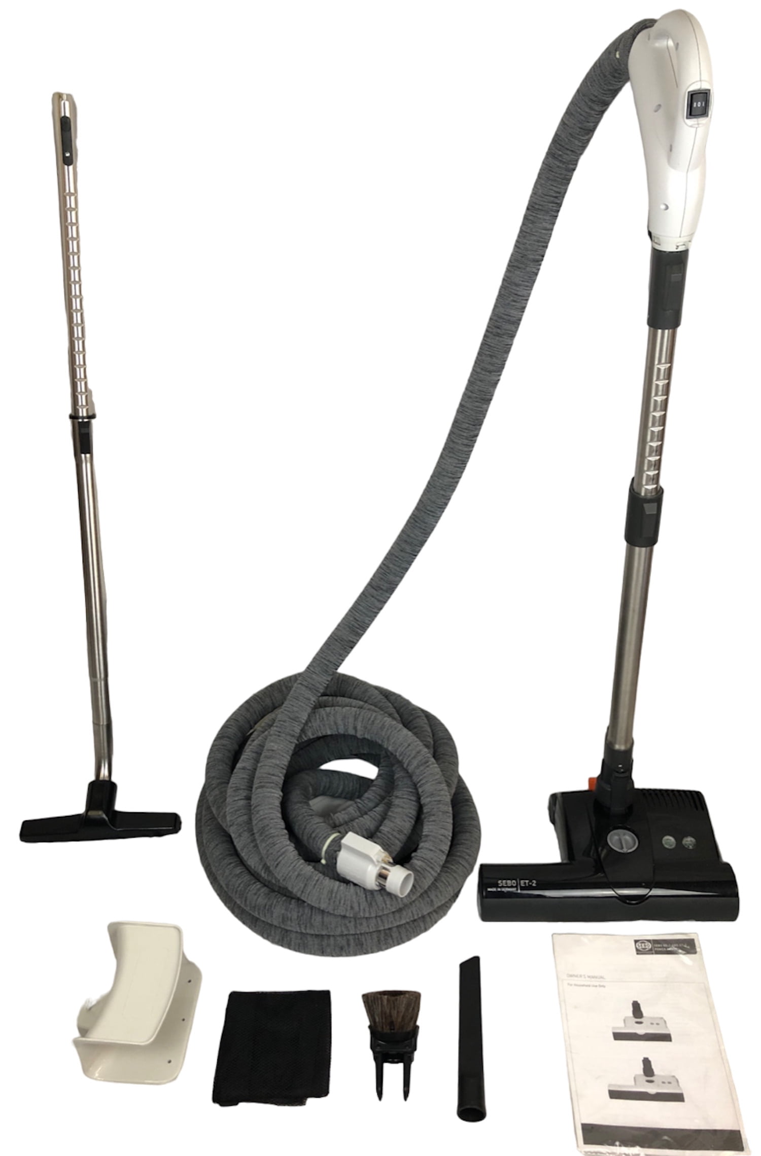Central Vacuum 35 Ft Hose Accessory Kit Featuring Sebo Black ET-2 ...