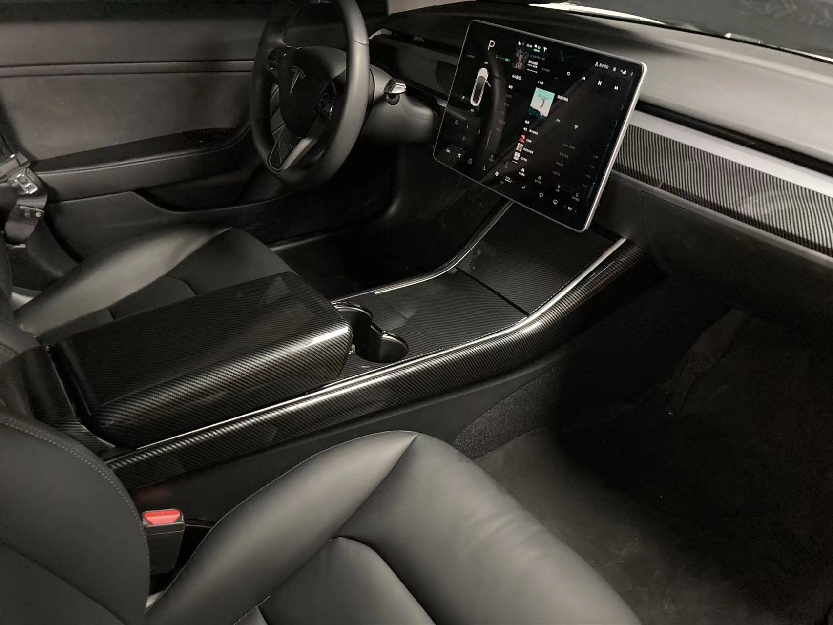 Central control water cup holder decoration for Tesla Model 3 panel ...