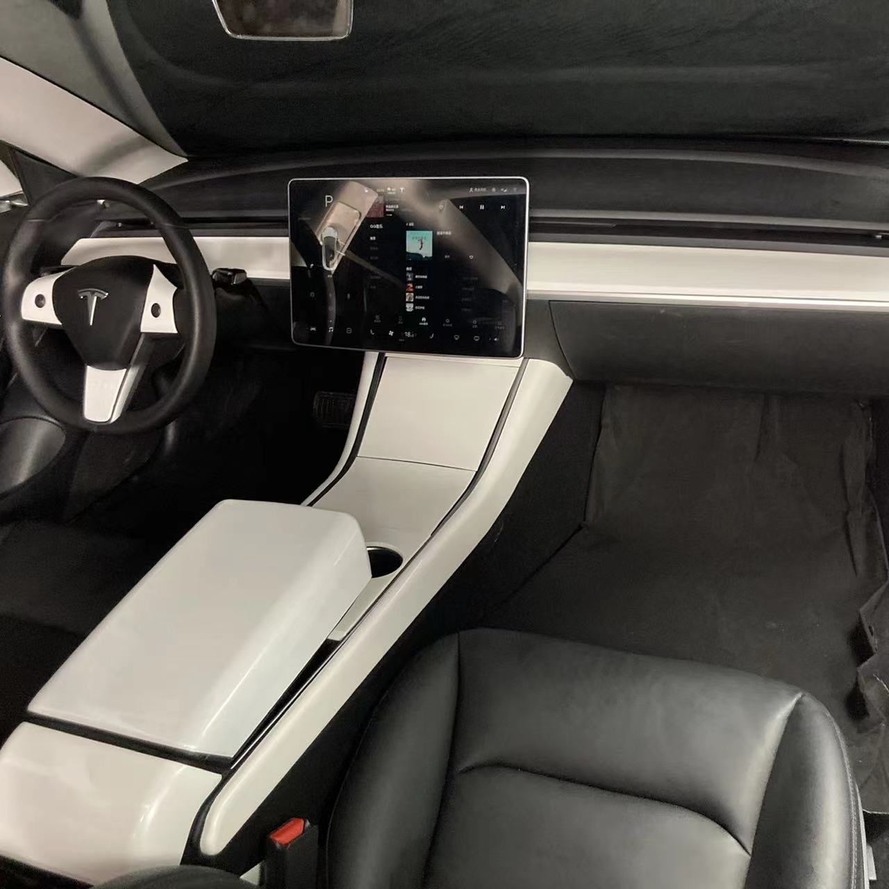 Central control water cup holder decoration for Tesla Model 3 panel ...