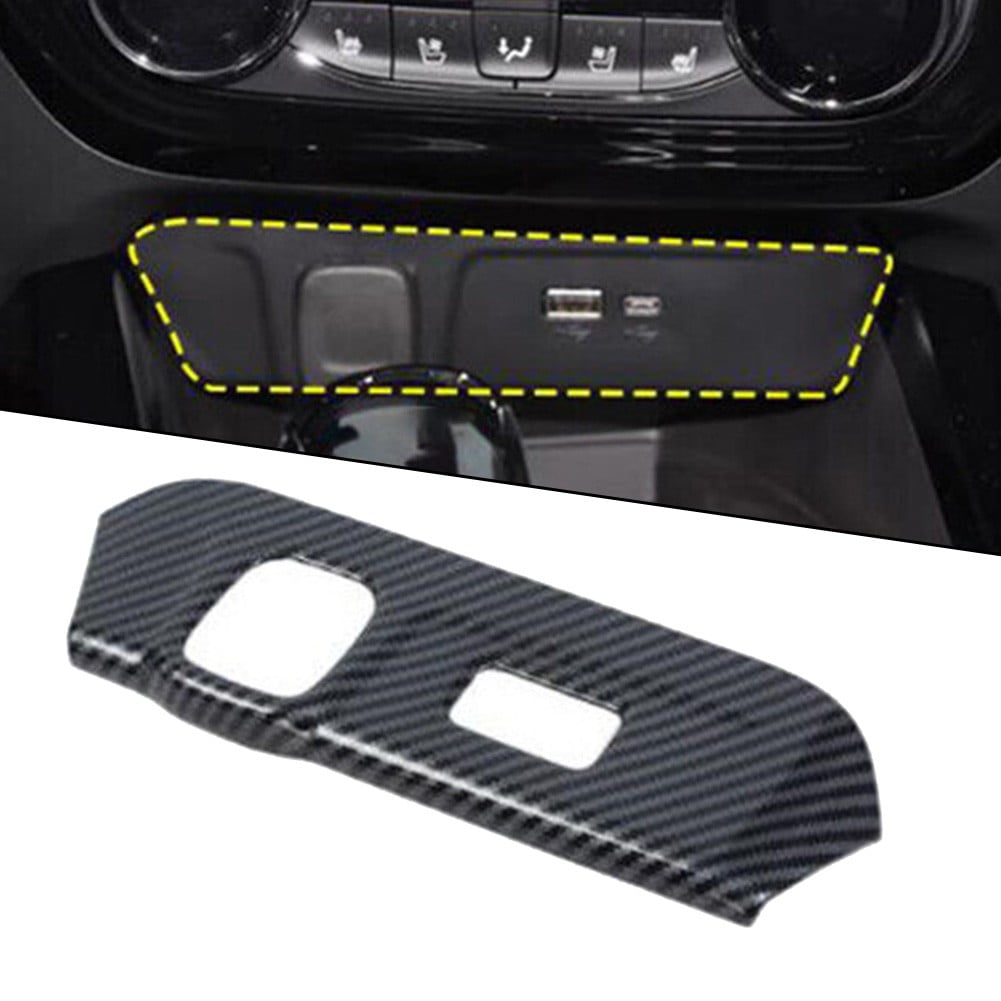 Centre Console USB Panel Cover Trim Carbon Fiber Color For Chevrolet ...