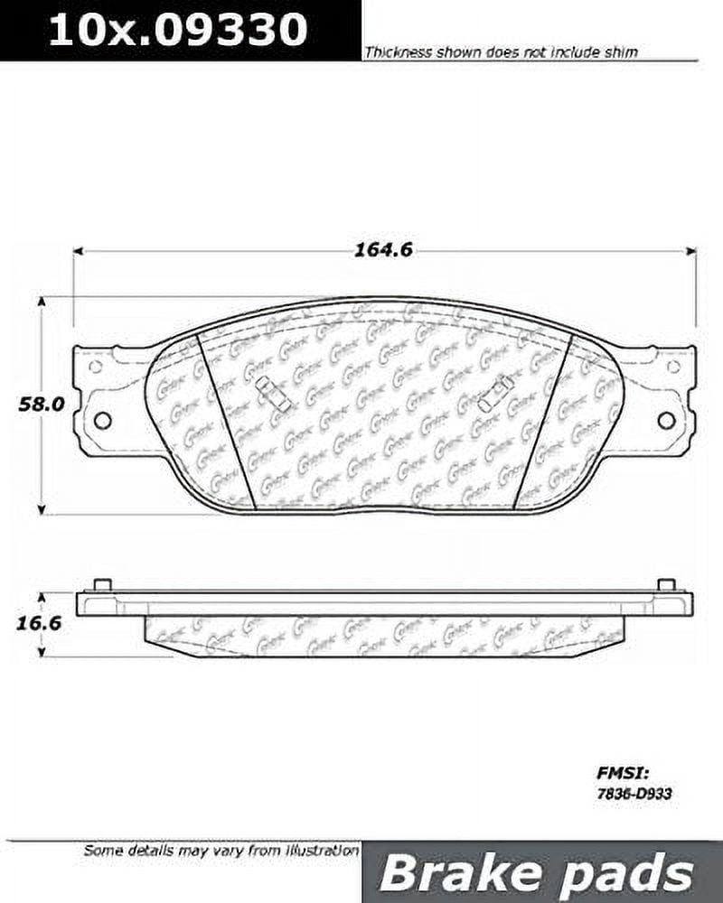 Centric 104.09330 Disc Brake Pad - Walmart Business Supplies