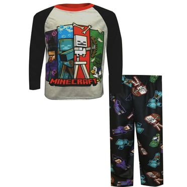 Minecraft Exclusive Boys 2-Piece Pajama Set, Sizes 4-12 - Walmart.com