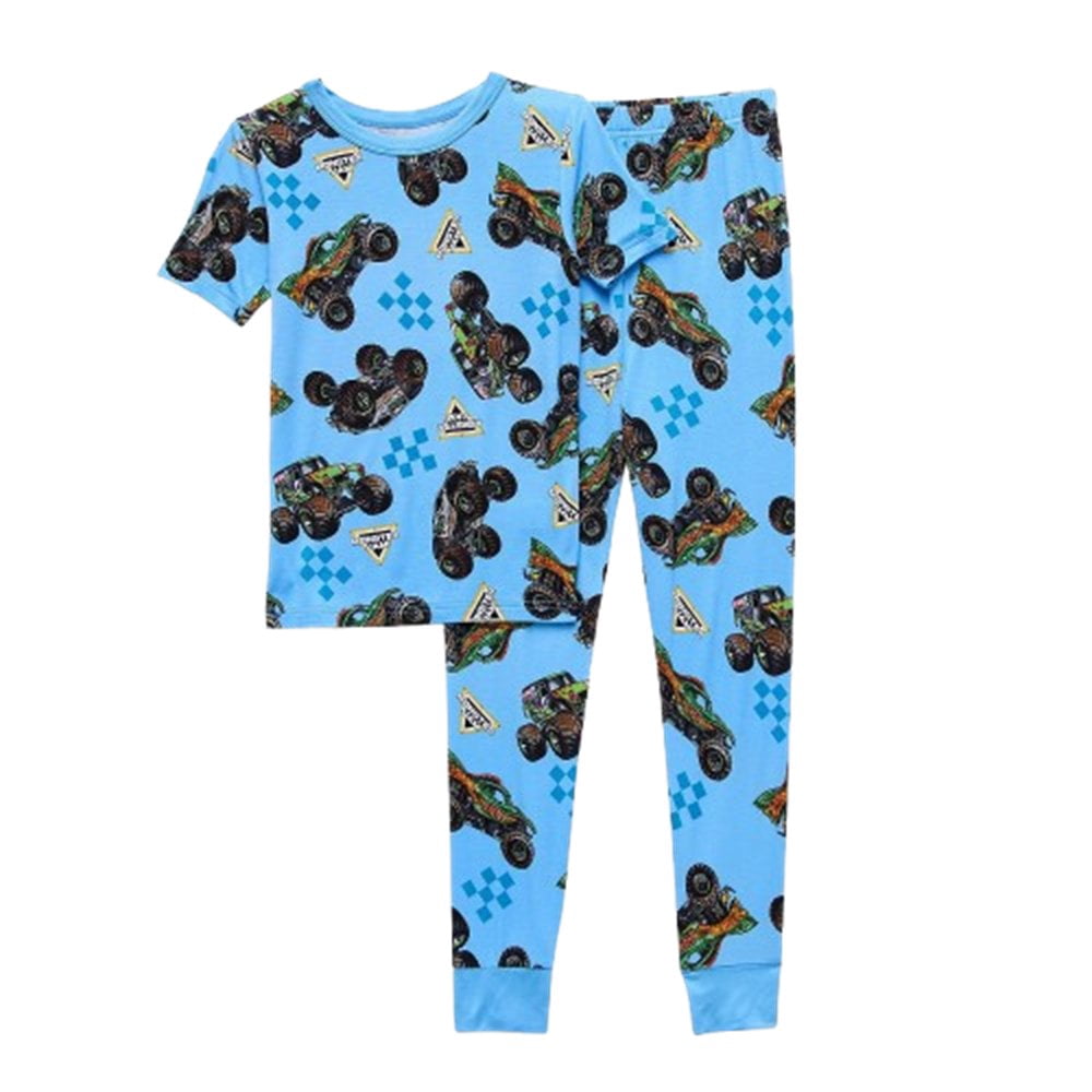 Centric Brands Monster Jam Boys' Pajama Set Crew Neck Short Sleeve 2-pc ...